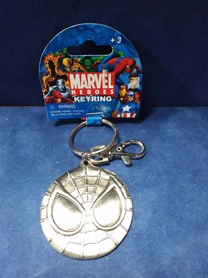 Spider-man Mask Keychain Keyring Pewter Marvel Heroes NWT | eBay