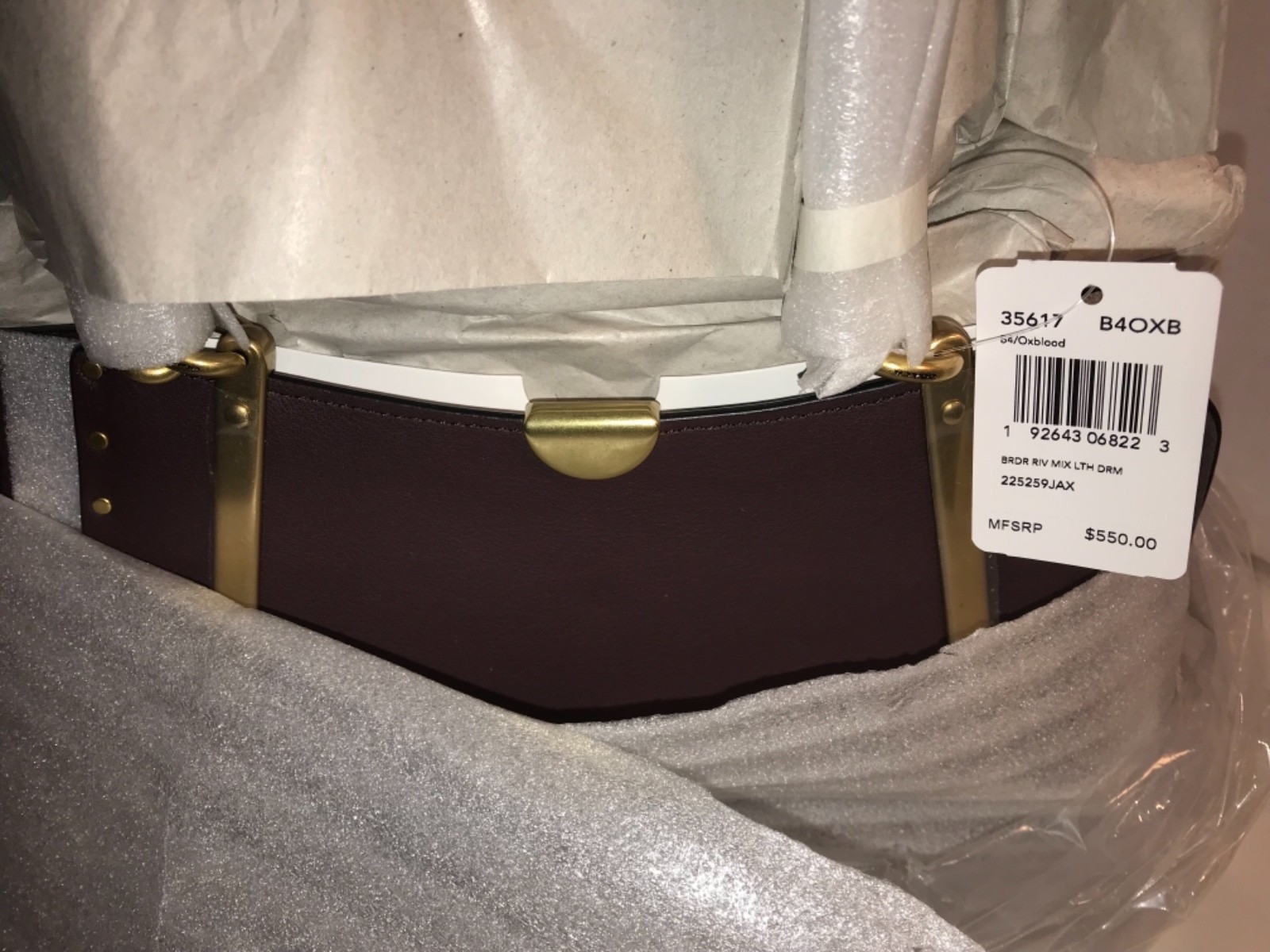 Coach 35617 Border Rivets Mixed Leather Dreamer Satchel Oxblood for ...