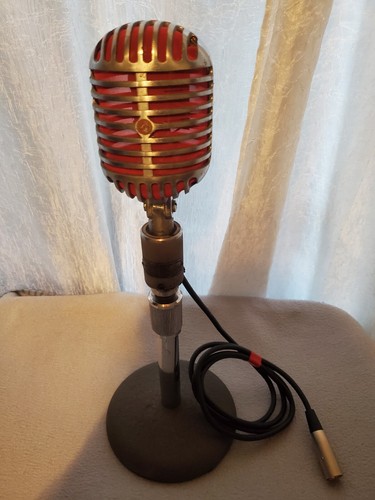 *HANDSOME 1940's SHURE 556 FATBOY DYNAMIC MICROPHONE W/STAND, AND CABLE ...