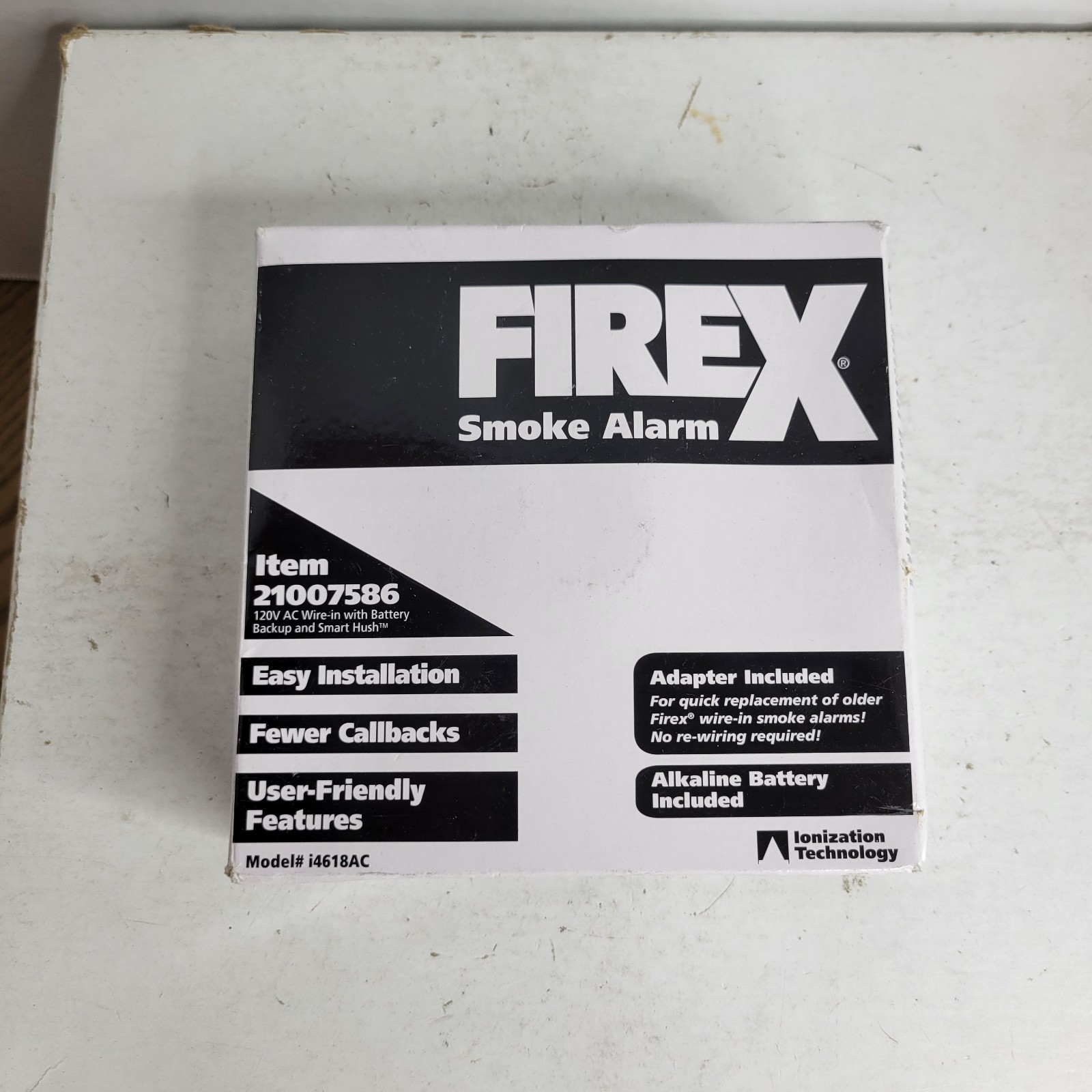 KIDDE i4618AC Firex Hardwired Smoke Detector W/ Battery Backup Item ...