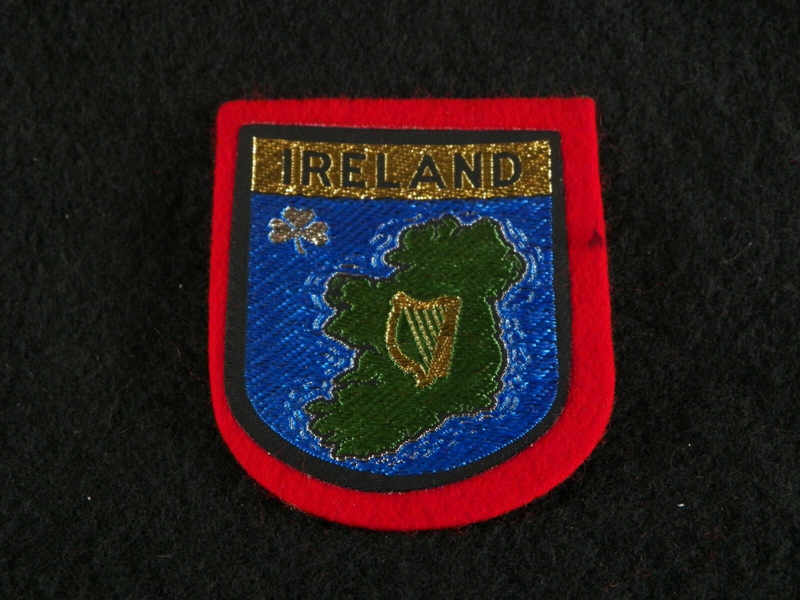 Vintage Sampsons Woven Badges Ireland Celtic Harp Sampson's Lurex ...