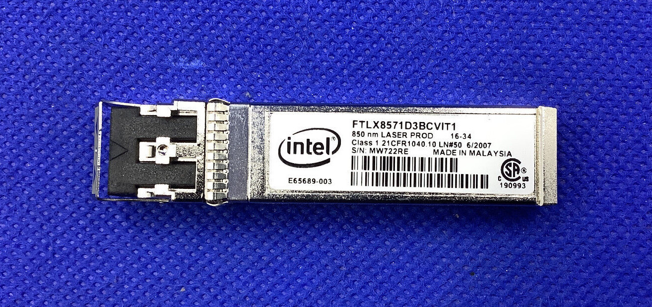 NOB INTEL E10GSFPSR 10G Ethernet SFP+ SR for X520 X710 DELL Y3KJN ...