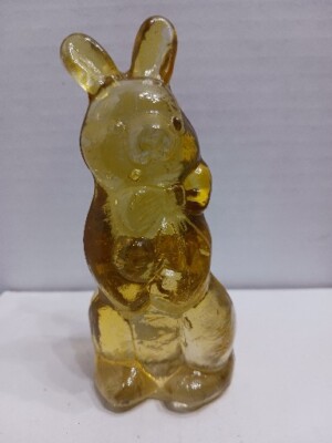 Vintage Glass Easter Bunny Rabbit Figurine | eBay