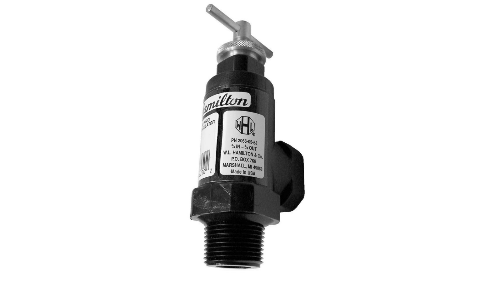 Pressure Regulator Valve - 3/4" nylon chemical resistant, Hamilton ...