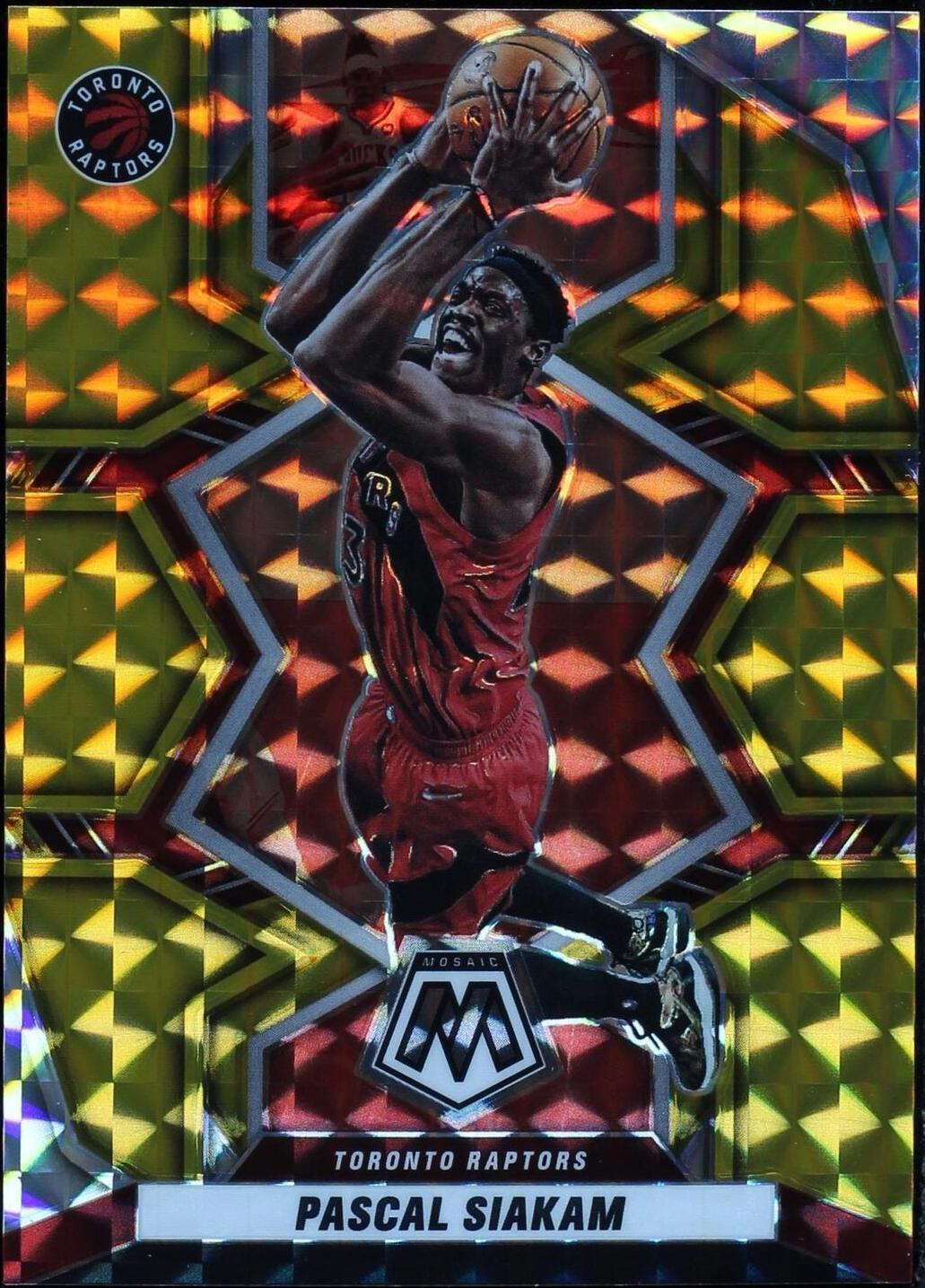 2021-22 Panini Mosaic - Pascal Siakam #63 Gold Mosaic Prizm /10 for ...