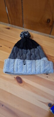 Tri Color Patagonia Beanie With Pom | eBay