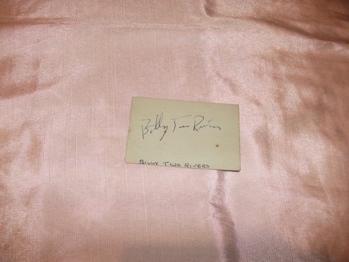 BILLY TWO RIVERS ALBERT WALL WRESTLERS SIGNED SMALL AUTOGRAPH BOOK PAGE ...