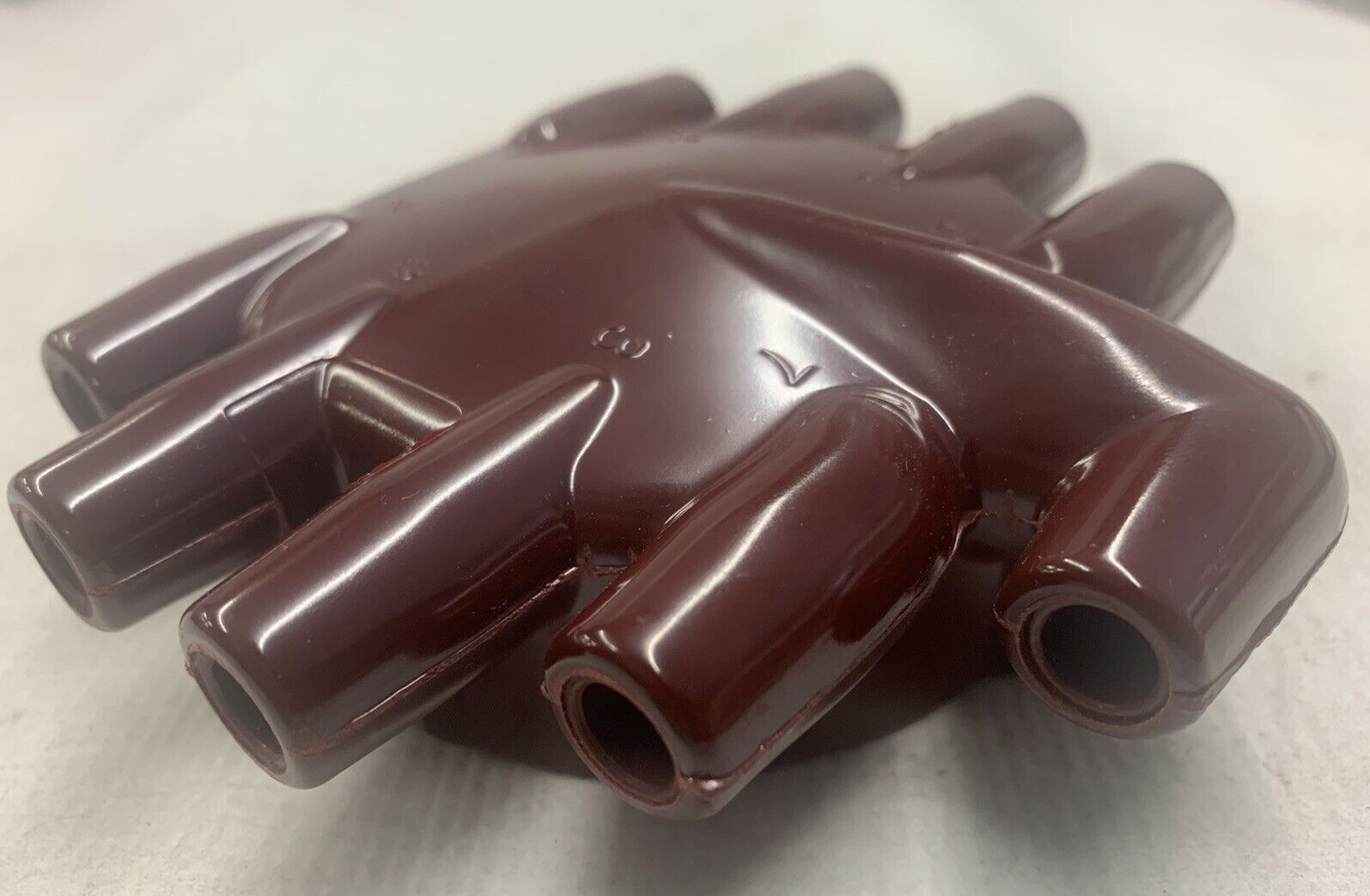 1942-48 FORD V8 RED DISTRIBUTOR CAP CRAB-FLAT SPYDER STYLE-HOT ROD NEW ...