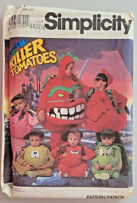 Simplicity Sew Pattern 7527 CHILD Attack of Killer Tomatoes Costume ...