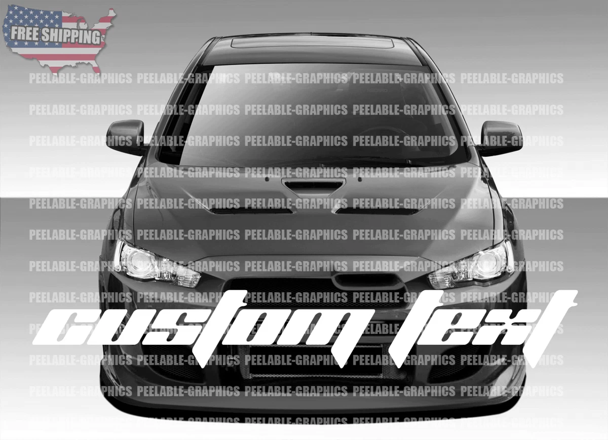 Mitsubishi Logo Windshield Banner Decal Sticker Custom Made, 51% OFF