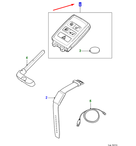 JAGUAR F-PACE X761 Keyless Entry Transmitter J9C14289 NEW GENUINE | eBay