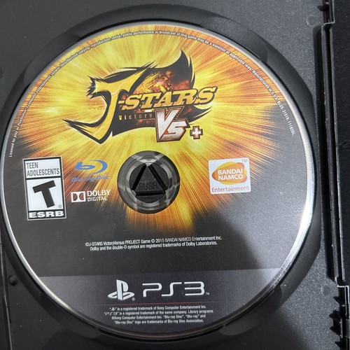 J-Stars Victory Vs+ Sony PlayStation 3 PS3 Anime Fighting Game Disc ...