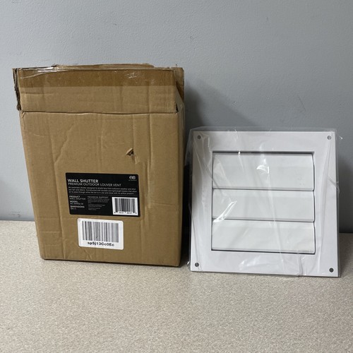 Wall Mount Duct Shutter, 6" One-Way Airflow Vent Hood for Home HVAC ...