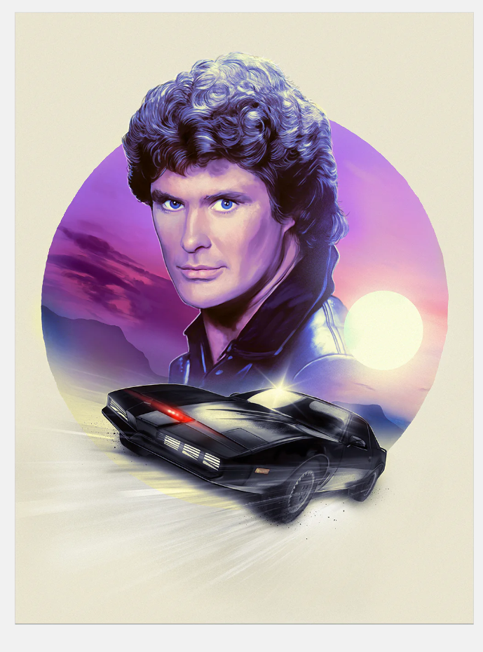 Knight Rider Kitt Movie Film Rich Davies Poster Giclee Print Art 18x24 ...
