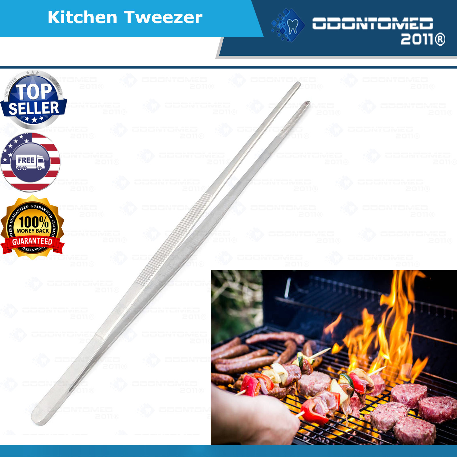 Chicken ,Pasta boiling Tweezer 12" Use Grill, Tikka, Bar B Q Tweezer 3 ...