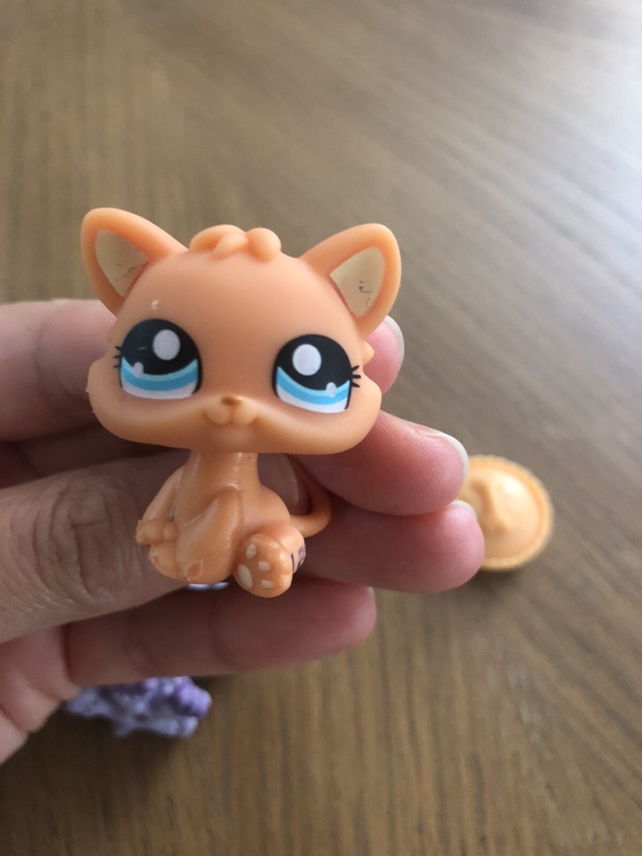 Littlest Pet Shop LPS Authentic Husky Puppy Dog #1752 Kitten Cat #1371 ...