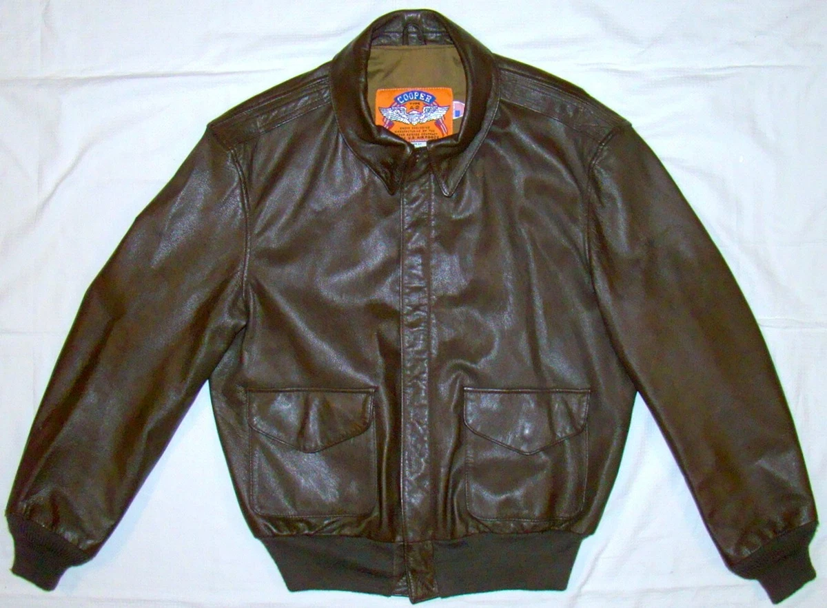 shopping storeonline Vtg 80s Willis & Geiger Brown Leather USAF Type A-2 Flight Bomber Jacket ...
