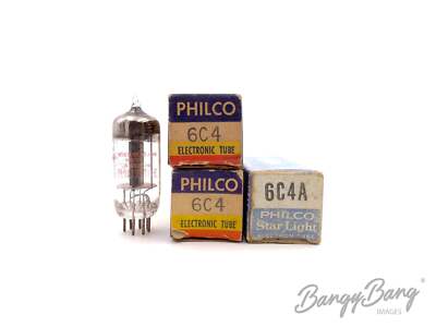 3 Vintage Philco 6C4/EC90/CV133/L77 Triode Amplifier RF Power Audio ...