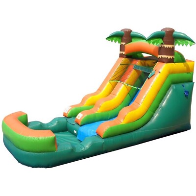 Pogo Inflatable Bouncer 12' Slide For Kids Pool Slide Inflatable Jumper ...