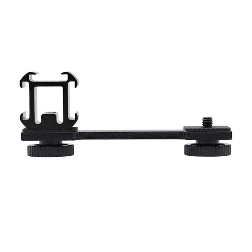 3 in 1 Triple Hot Shoe Mount Adapter Extension Bracket Holder ...