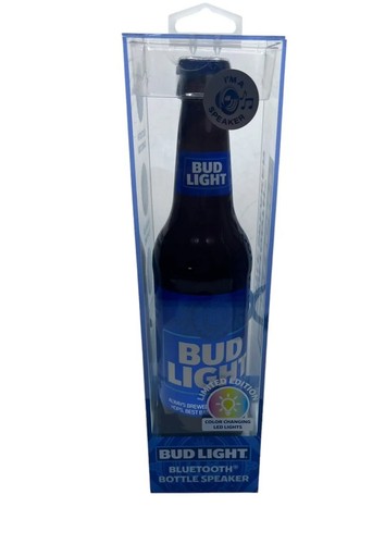 Bud Light LIMITED EDITION Bluetooth Glass Bottle Speaker With Color ...