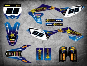 Custom graphics for Yamaha YZ 65 WARP STYLE full sticker kit decals ...