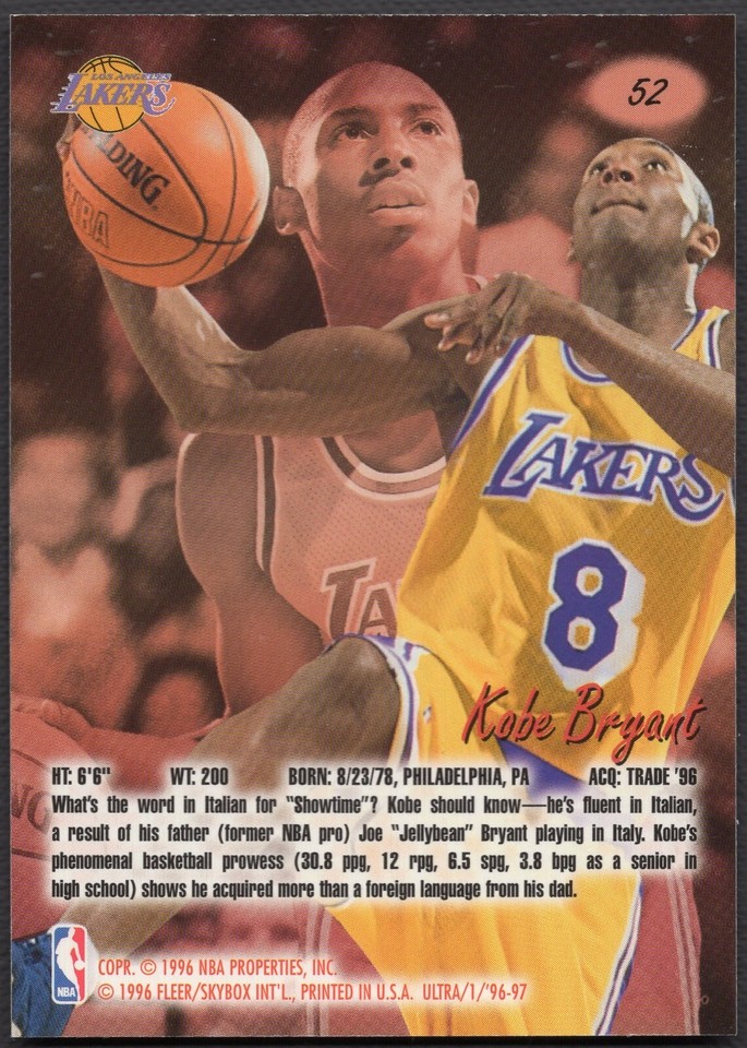 NBA Single Trading Cards Kobe Bryant Los Angeles Lakers | eBay