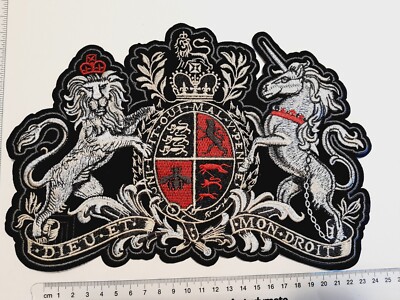 DIY British Royal Badge Coat Of Arms Emblem Embroidered Patch Sew On ...