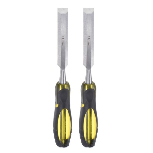 18mm Straight Wood Chisel 260mm Beveled Edge Blade Woodworking Hand ...