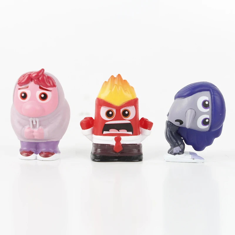 9pcs/Set Mini Inside Out 2 Action Figure Toy Cartoon Movie Joy Anxiety ...