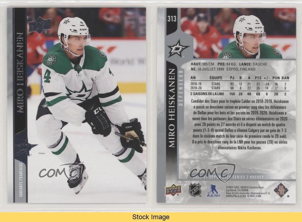 2020-21 Upper Deck French Miro Heiskanen #313 READ kr0 | eBay UK