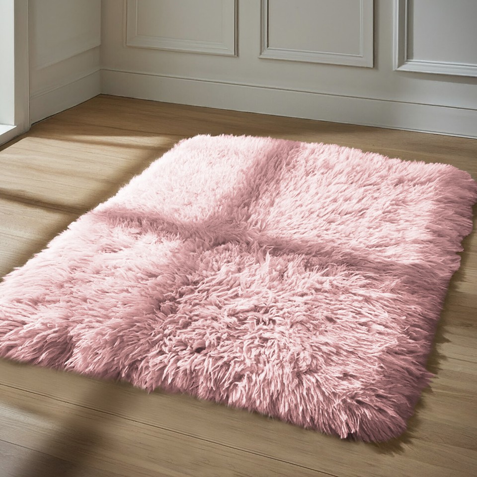 Shaggy Fluffy Area Rug Anti Skid Living Room Bedroom Carpet Ultra Soft ...