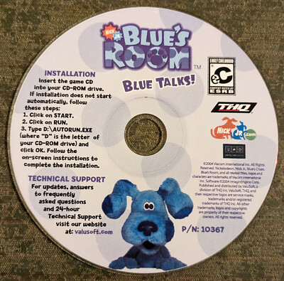 Nick Jr. : Blue's Room : Blue Talks! - rare, retro PC game - disc only ...