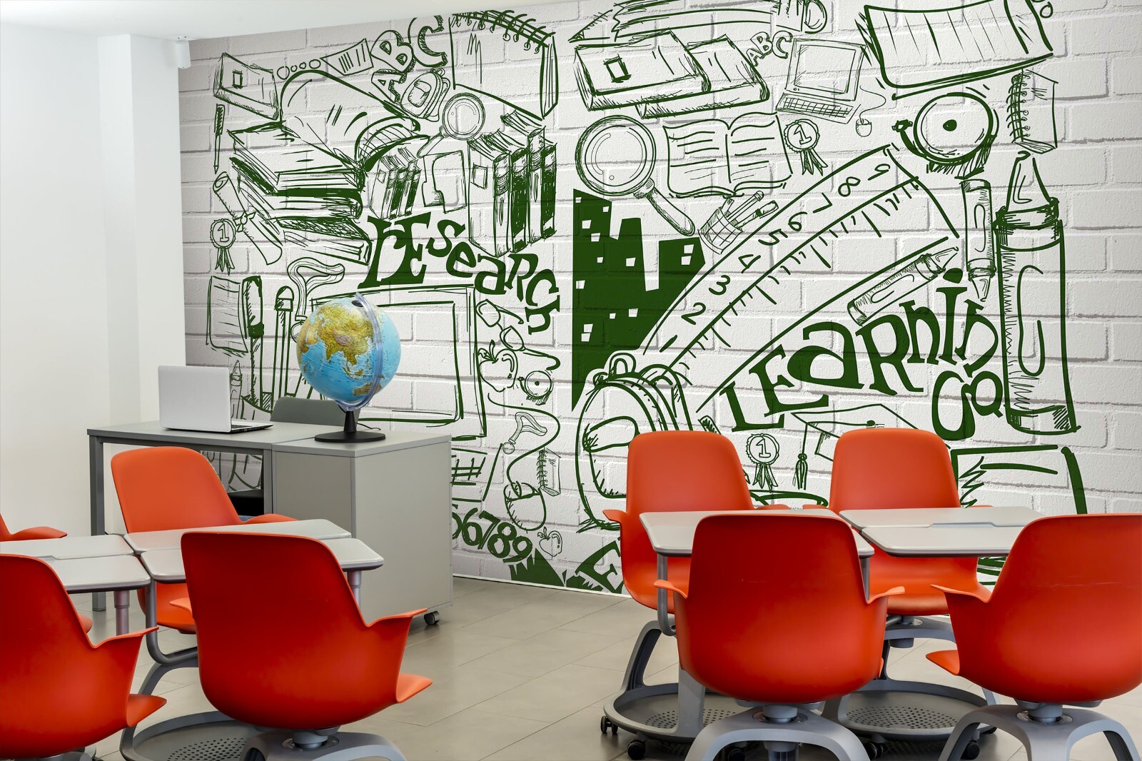3D Painting K1491 Business Wallpaper Wall Mural Self-adhesive Commerce ...