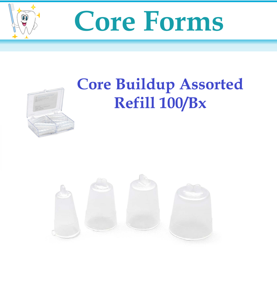 Dental Core Forms Core Buildup Assorted Refill(S, M, L, XL) 100/Bx | eBay