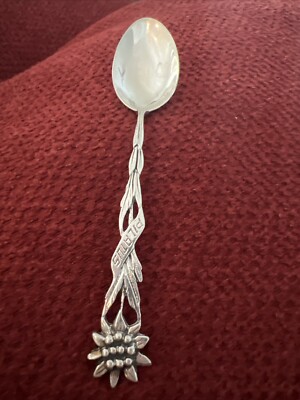 Swiss Alps Mt Pilatus Vintage Souvenir Silver Spoon. Free Fast Shipping ...