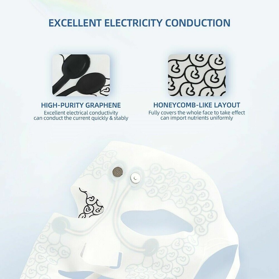 EMS Microcurrent Mask Face Skin Tightening Lifting Device Facial Beauty ...