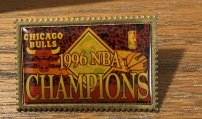 Chicago Bulls 1996 NBA Champions Stamp Pin | eBay