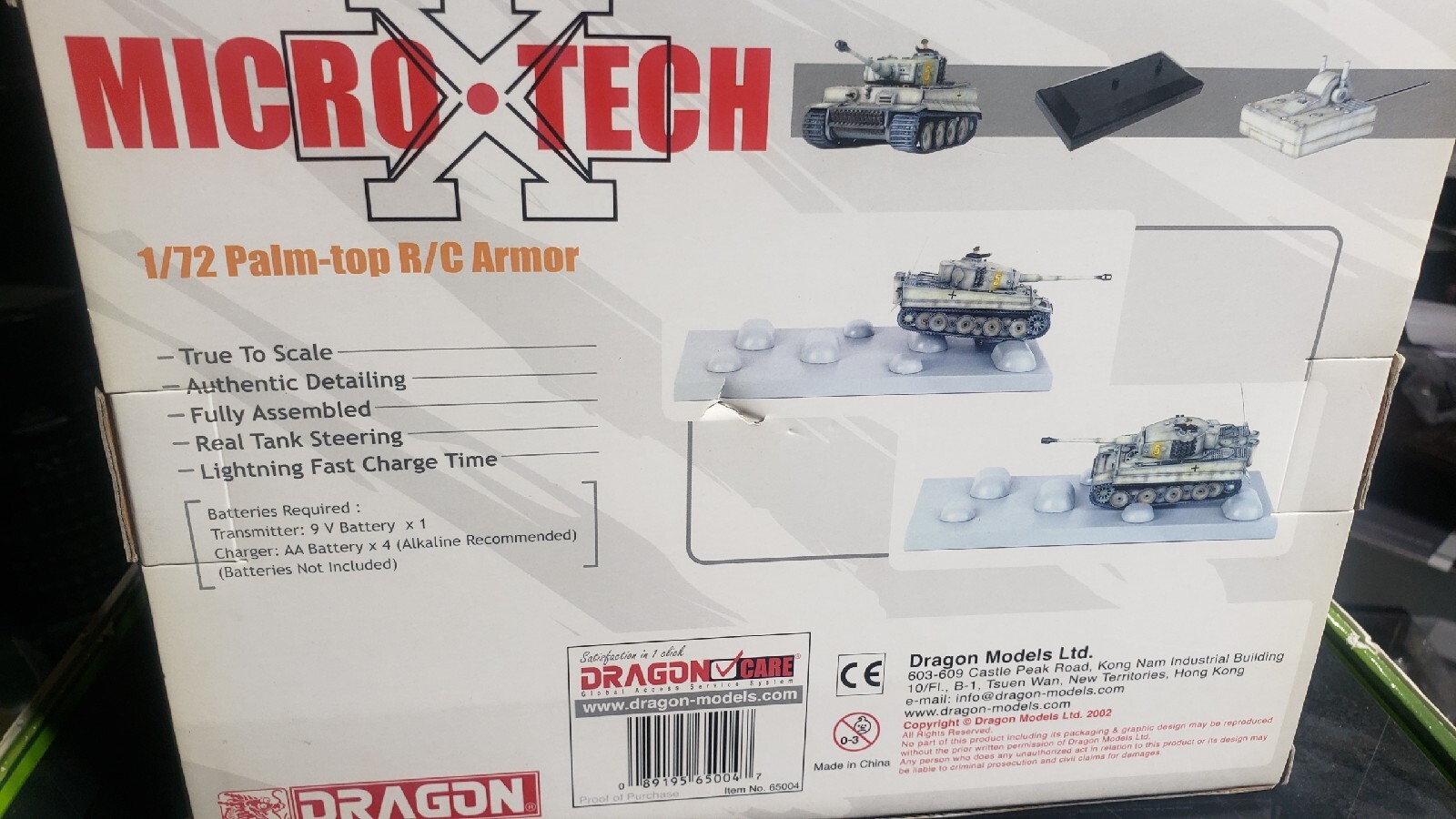 Dragon Micro X Tech 1/72 R/C Armor Tiger 1 Sd. Kfz.181 Ausf,H1 49MHz Tank winter | eBay