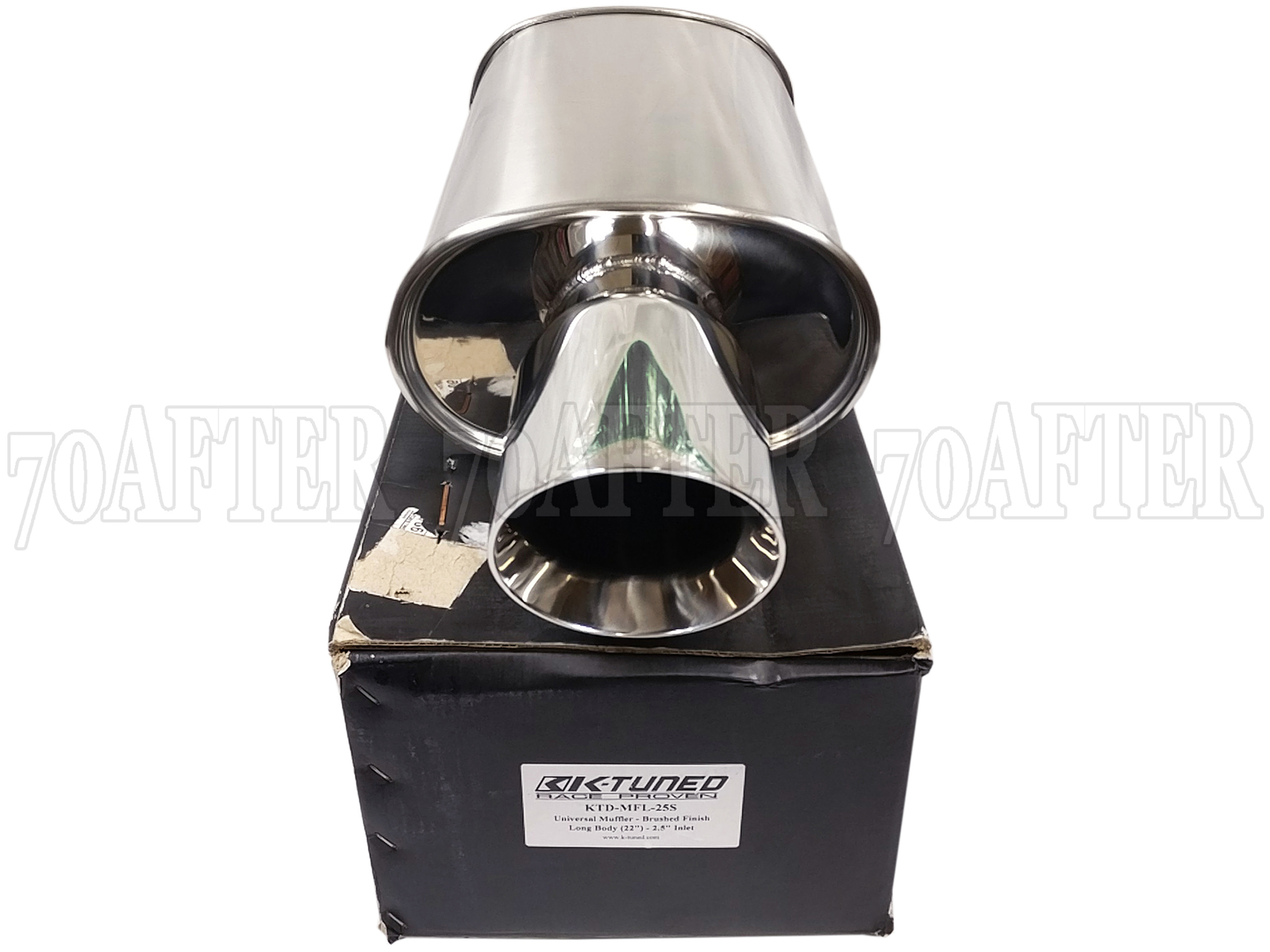 K-Tuned 2.5" Stainless Steel Oval Universal Exhaust Muffler | eBay