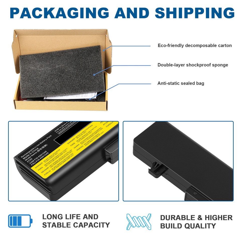 Battery for Lenovo ThinkPad Edge E430 E530 E540 E545 45N1045 45N1047 ...