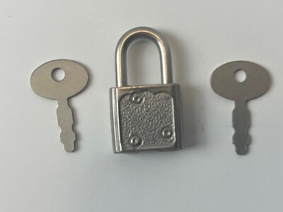 🔒Small Metal Padlock Mini Tiny Box Luggage/Suitcase Craft Lock Key 1 ...