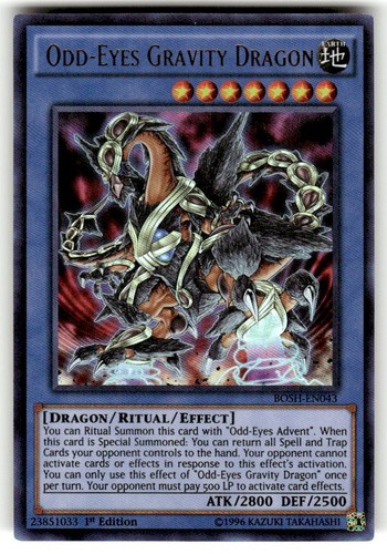 Yugioh Odd-Eyes Gravity Dragon BOSH-EN043 Ultra Rare NM | eBay