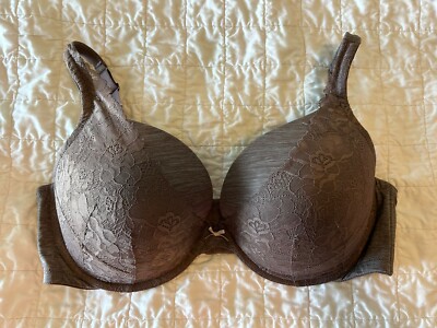 Cacique, Boost Plunge, Light Brown with Lace Trim Push-Up Bra size ...
