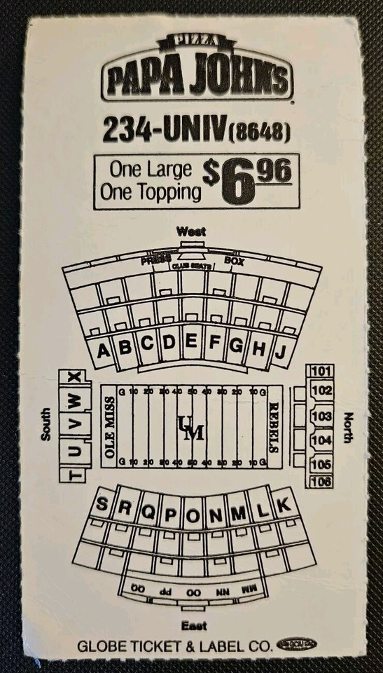 Ole Miss Rebels Arkansas State Football Ticket Stub 9/11 1999 Romaro ...