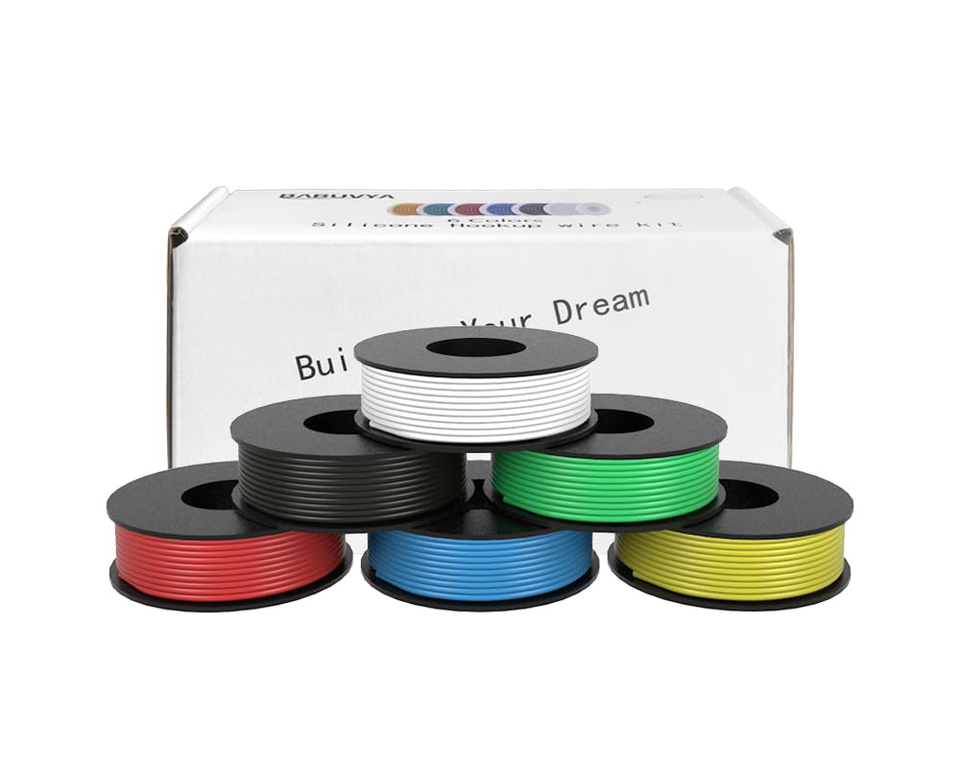 30 AWG Silicone Wire, 30 Gauge Wire Kit Spool 33Ft Each 6 Color ...