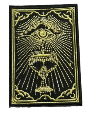 Chalice Cup All Seeing Eye Tarot Card Fortune Embroidered Iron On Patch Witch | eBay