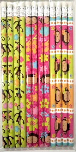 Monkey Love Flowers Luau Safari Tropical Birthday Party Pencils x12 ...
