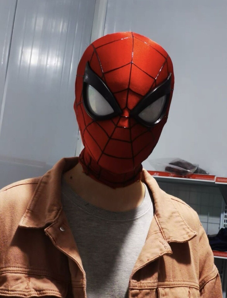 PS4 Spiderman Helmet Reflective Spider-man Mask Cosplay Costume Props ...