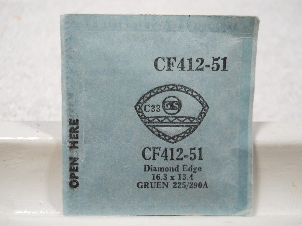 GS CF412-51 Watch Crystal For Gruen 225/290A - 16.3 x 13.4 mm ...